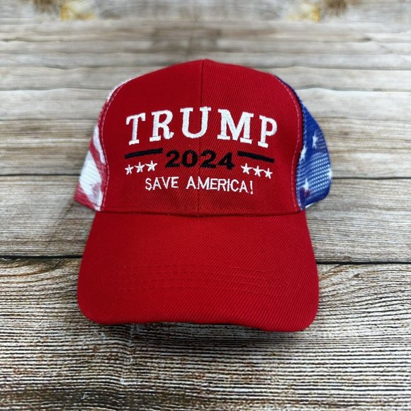 Trump | Accessories | Trump 224 Save America Red Mesh Snapback Hat Usa ...